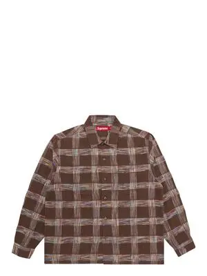 Supreme Woven Plaid Shirt - Brown