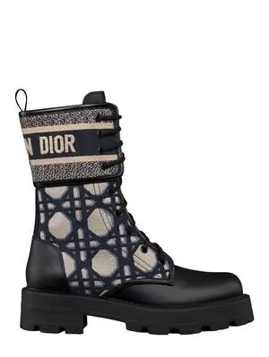 Dior D-major Macrocannage Ankle Boot - Black