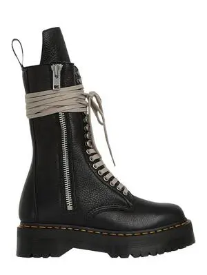 Rick Owens Dr. Martens X Strobe Calf Length Boot - Black