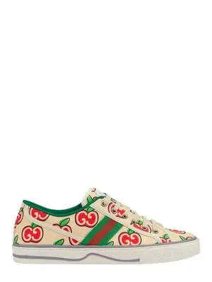 Gucci Tennis 1977 Gg Apple Print Sneakers - White