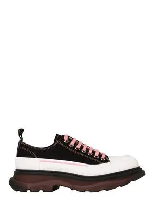 Alexander McQueen Tread Slick Lace Up Sneakers - Black