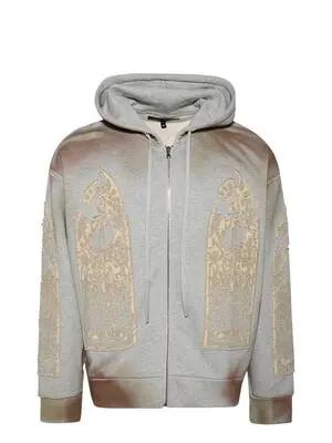 WHO DECIDES WAR Signature Mechanic Zip-up Hoodie - Grey