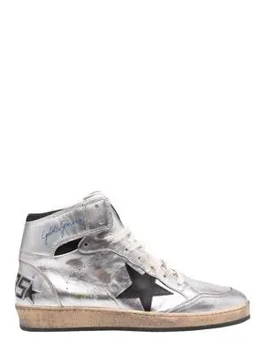 GOLDEN GOOSE Sky Star High Top Sneakers - Silver