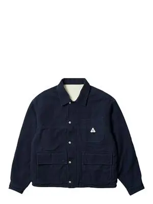 PALACE Reversible Canvas Fleece Jacket - Blue