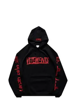 Vetements World Tour Logo Hoodie - Black