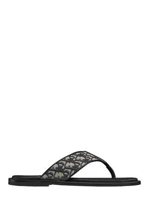 Dior Alias Thong Sandal Oblique - Black