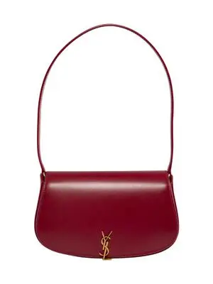 Saint Laurent Half-Moon Shoulder Bag Red