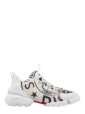 Dior D-connect Union Print Sneakers - Cream