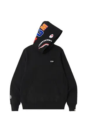 A BATHING APE Shark Emblem Pullover Hoodie - Black