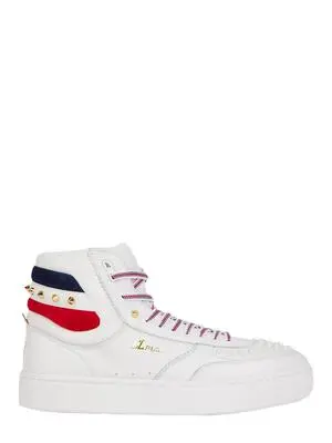 CHRISTIAN LOUBOUTIN Top Rui Spikes Sneakers - White