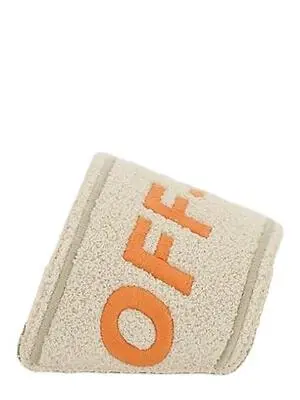 Off-White Towel Embroidery Sliders - Cream