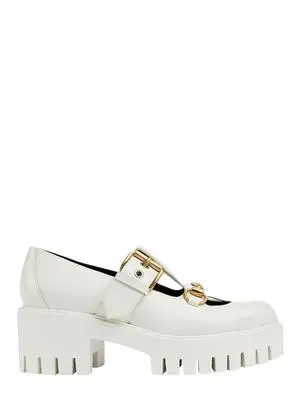 Gucci Lug Horsebit 30mm Platform Loafer - White