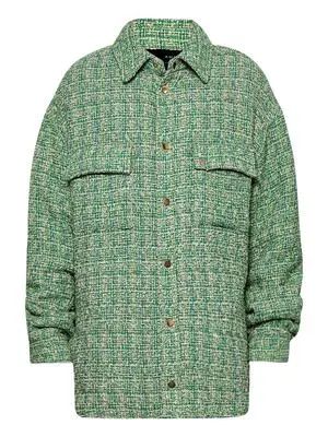 Amiri Boucle Padded Overshirt - Green