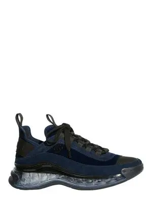 Chanel Velvet Calfskin Grosgrain Sneakers - Blue