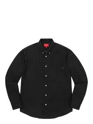Supreme Jacquard Stripe Twill Shirt - Black