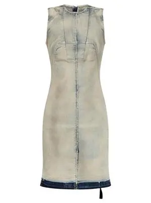 Rick Owens Splintered Denim Dress - Blue