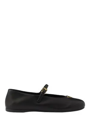 Prada Nappa Leather Ballerinas - Black