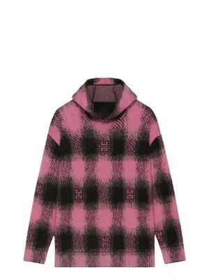 Givenchy 4g Check Hooded Sweater - Black