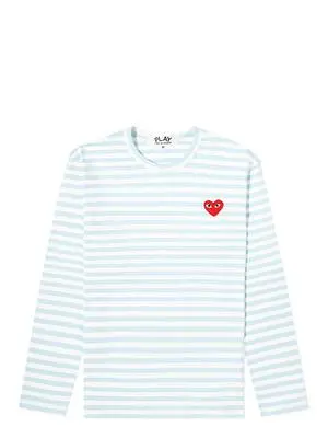 Play Comme Des Garcon Long-sleeve Striped T-shirt - Blue