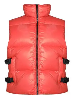 Givenchy Sleeveless Puffer Jacket With Buckles - Orange