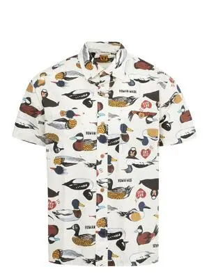 HUMAN MADE Duck Printed Short-sleeve Shirt - White