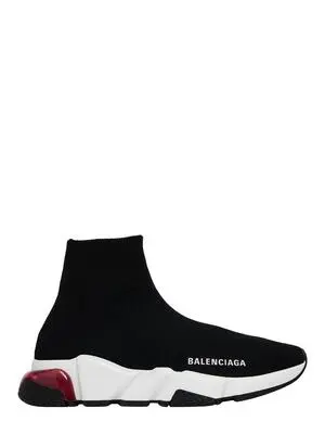 Balenciaga Speed Sneaker With Clear Sole - Black