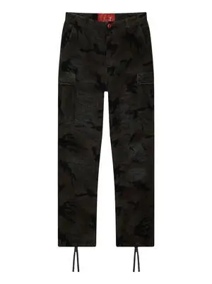 HELLSTAR Distressed Cargo Pants - Black
