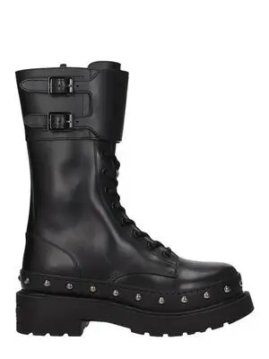 Dior Lace-up Combat Boots - Black