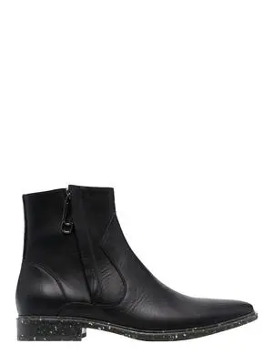 Off-White Zip-up Paperclip Ankle Boots - Black