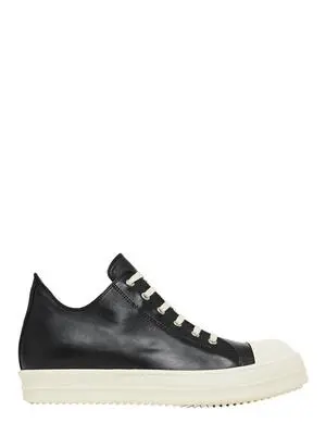 Rick Owens Edfu Low Milk Sneakers - Black