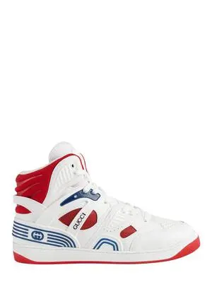 Gucci Basket High Top Sneakers - White