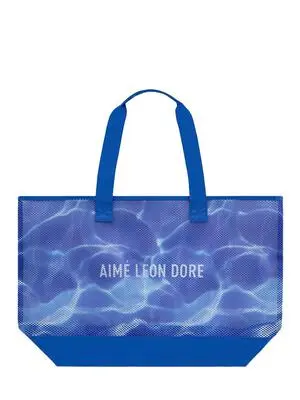 Aimé Leon Dore Aqua Print Mesh Tote Bag - Blue