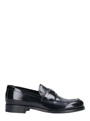 Prada Logo Plaque Penny Loafer - Black