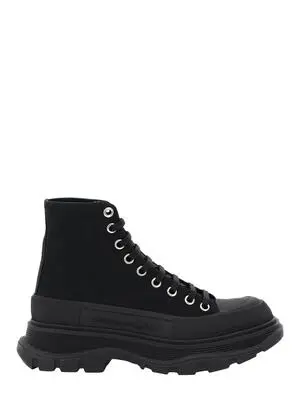 Alexander McQueen Tread Slick Lace Up Boots - Black