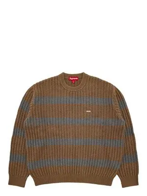 Supreme Loose Gauge Stripe Small Box Sweater - Tan | Editorialist