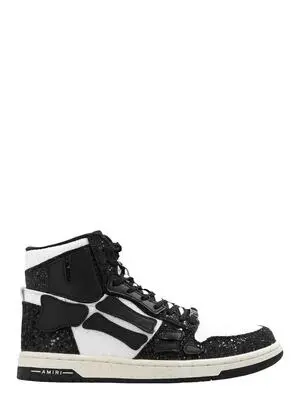 Amiri Skel Top High Glitter Sneakers - Black