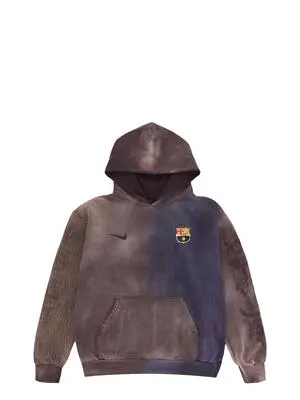Nike Fc Barcelona X Cactus Jack Split-dye Crest Hoodie - Brown