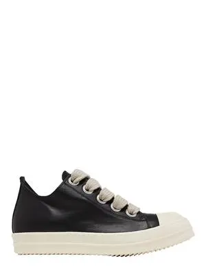 Rick Owens Porterville Jumbo Laced Low Top Sneakers - Black