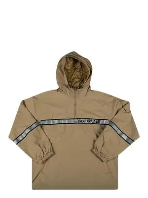 Supreme Reflective Taping Hooded Pullover - Tan