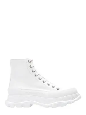 Alexander McQueen Tread Slick Lace-up Boots - White