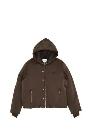 COURREGES Ac Nylon Hooded Manteau - Brown