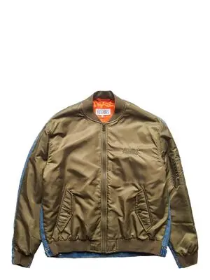 MAISON MARGIELA Double Fabric Zip Bomber Jacket - Green