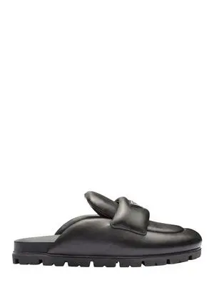 Prada Soft Padded Nappa Leather Sabots - Black