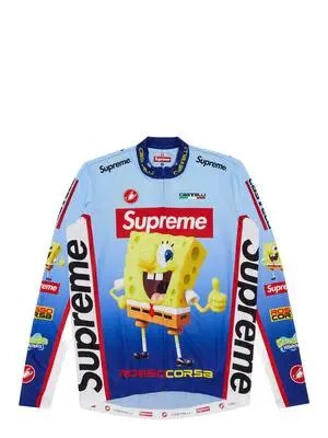 Supreme Supreme X Spongebob Squarepants X Castelli Cycling Jersey Blue
