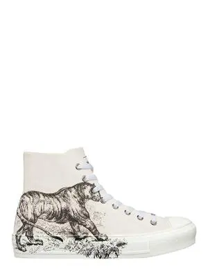 DIOR Walk'N'Dior Tiger Print High-Top Sneakers