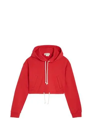 Comme Des Garçons Back Pile Hoodie - Red