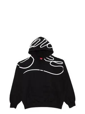 Supreme Shoulder Script Hooded Sweatshirt - Black