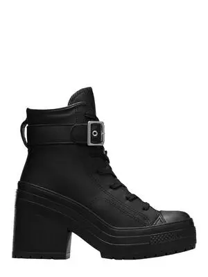 CONVERSE Chuck 70 De Luxe Heel Leather High Buckle Boots - Black