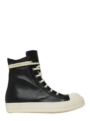 RICK OWENS Rick Owens Strobe Leather High Top Sneakers