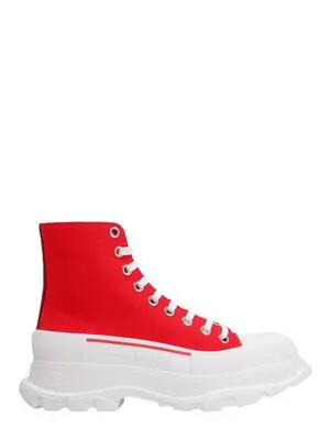 Alexander McQueen Tread Slick Boots Red